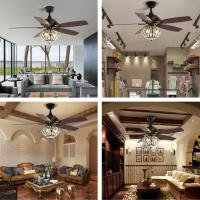 China 65W 120V Living Room Decorative Ceiling Fans / Sparkly Ceiling Fan Super Brightness for sale