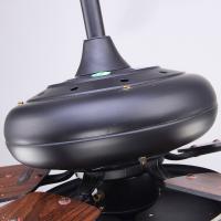 China Westing Houses 52cm 110AC Black Crystal Ceiling Fan Light 5 Blades 3 Lampshades for sale