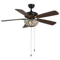 China Hotel Villa Apartment Craft 4100K 1320mm Ceiling Fan Crystal Ceiling Fan With Remote for sale