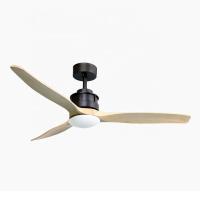 China Decor Livingroom 40w 52 Inch Wood Ceiling Fan Light 3 Blades DC Motor for sale