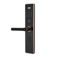 China Keyless Swipe Card Fingerprint 70mm Smart Electronic Lock 8 AA batteries for sale