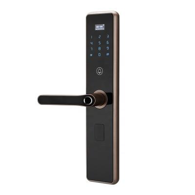 China Keyless Swipe Card Fingerprint 70mm Smart Electronic Lock 8 AA batteries for sale