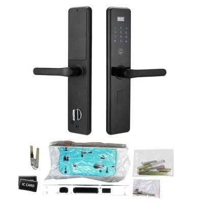 China Ce Hidden Key Hole 508dpi Biometric Fingerprint Door Lock Smart Door Handle Lock for sale