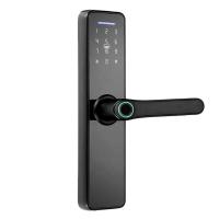 China App Double Sided Fingerprint Lock For Iron Gate Silver Black for sale