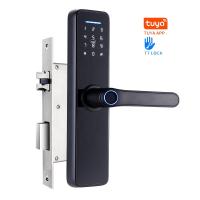 China App Double Sided Fingerprint Lock For Iron Gate Silver Black for sale