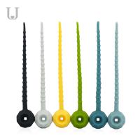 China 115mm ElasticReusable Silicone Food Ties 27g Environmental Friendly for sale