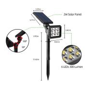 China IP65 3.7V 2200MAH LED Solar Landscape Light 300 lumen solar path lights for sale