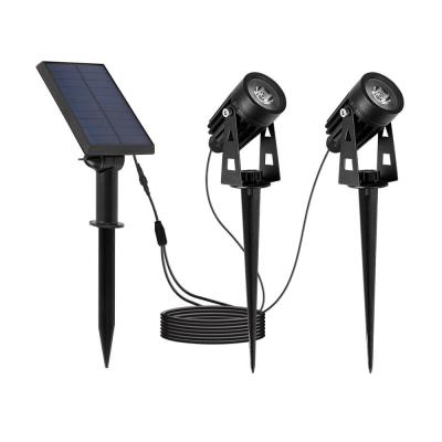 China 6000K 100-200LM Solar Powered Garden Spike Lights / Solar Landscaping Spotlights for sale