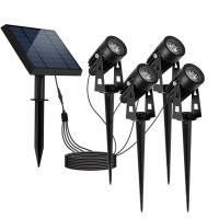 China 6000K 100-200LM Solar Powered Garden Spike Lights / Solar Landscaping Spotlights for sale