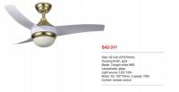 China 42 Inch Dimmable Remote Control Ceiling Fan 3 Bright White ABS Blades for sale