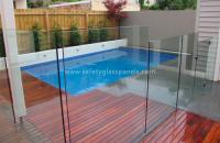 China 15mm Curved Toughened Glass Pool Fencing , Safety Decorative Pool Fencing for sale