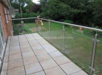 China Green 8mm Partition Wall Glass Balustrading , Household Acid Etched Glass 10MM for sale