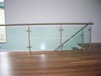 China Frosted Decking Balustrade Glass Heat Resistant Glass Banisters For Homes for sale