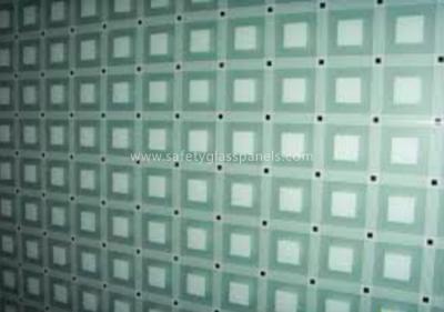 China Light Green Digital Silk Screen Printing On Glass , Commercial Glass Doors for sale