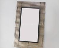 China Double Coated Paint Aluminium Glass Mirror , Decorative Bathroom Mirror With Shelf for sale