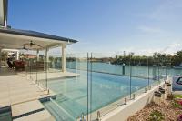 China 0.38mm/ 0.76mm  laminated glass swimming pool fence , Flat or Curved  Sheet Glass for sale
