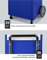 China Blue Commercial Refrigerative Dehumidifier Hand Push Compressed Air Dryer for sale