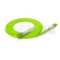 China LC-LC Duplex Fiber Optic Patch Cord Multimode 50/125 3.0mm LSZH Aqua for sale