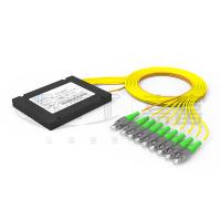 China ABS Box Type PLC Optical Splitter 1x2 to 1x64 Channels Low Insertion Loss FTTH for sale