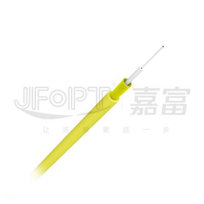 China 3.0mm Single Core Indoor Fiber Optic Cable Aramid Yarn PVC LSZH UL Flame Retardant 80N Tension for sale