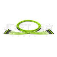 China 96 Cores 12 Fibers MPO Fiber Jumper 8 Units OM5 50/125 Multimode High Bandwidth Trunk Cable for sale