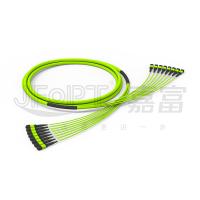 China 96 Cores 12 Fibers MPO Fiber Jumper 8 Units OM5 50/125 Multimode High Bandwidth Trunk Cable for sale