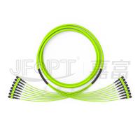 China 96 Cores 12 Fibers MPO Fiber Jumper 8 Units OM5 50/125 Multimode High Bandwidth Trunk Cable for sale