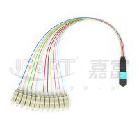 China 0.3m Multimode OM3 MPO Breakout Cable MPO / PC - SC / APC Low Loss 0.9mm Branch Patch Cord for sale