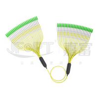 China 3.0mm Pre Terminated Fiber Optic Cable 24 Cores G657A1 Yellow Outer Sheath LC/APC Branch for sale