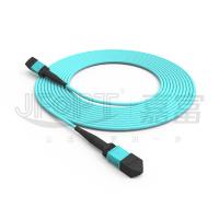 China MPO Connector Patch Cord OM3 OM4 8 12 24 Cores Return Loss 20dB for 40G 100G Networks for sale
