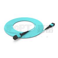 China MPO Connector Patch Cord OM3 OM4 8 12 24 Cores Return Loss 20dB for 40G 100G Networks for sale