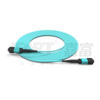 China MPO Connector Patch Cord OM3 OM4 8 12 24 Cores Return Loss 20dB for 40G 100G Networks for sale