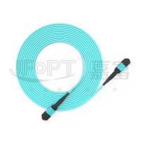 China MPO Connector Patch Cord OM3 OM4 8 12 24 Cores Return Loss 20dB for 40G 100G Networks for sale