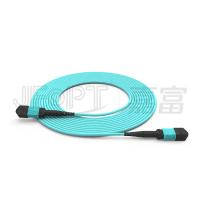China Multimode OM3 MPO Fiber Optic Patch Cord 2.0mm Single-Tube Mini Connector Custom Length for sale