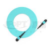 China Multimode OM3 MPO Fiber Optic Patch Cord 2.0mm Single-Tube Mini Connector Custom Length for sale