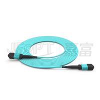 China MPO-MPO Trunk Cable Aqua Round Boot Fiber Optic Pigtail Patch Cord for Versatile Networking Solutions for sale