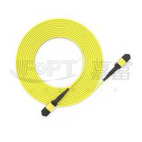 China 12 Core MPO Single Mode Fiber Patch Cord SM G657A1 Trunk Cable 1M LSZH for sale