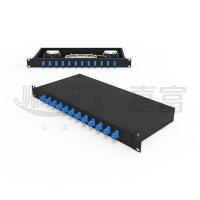China 19 Inch 1U Rack Mount Fiber Patch Panel 12 Core 24 Core LC SC FC ST Adapter for sale