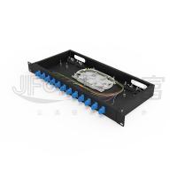 China 19 Inch 1U Rack Mount Fiber Patch Panel 12 Core 24 Core LC SC FC ST Adapter for sale