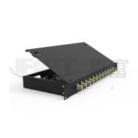 China 19 Inch 1U Rack Mount Fiber Patch Panel 12 Core 24 Core LC SC FC ST Adapter for sale