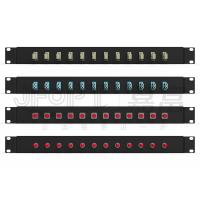 China 19 Inch 1U Rack Mount Fiber Patch Panel 12 Core 24 Core LC SC FC ST Adapter for sale