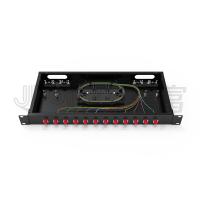 China 12 Core FC Fiber Patch Panel 1U Rack Mount Distribution Box Cold Rolled Steel for sale