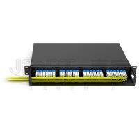 China LC G652D 96 Core MPO Module Box Rack Mount Fiber Patch Panel 1U High Density Data Center for sale