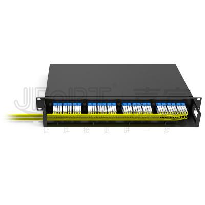 China LC G652D 96 Core MPO Module Box Rack Mount Fiber Patch Panel 1U High Density Data Center for sale