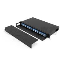 China LC G652D 96 Core MPO Module Box Rack Mount Fiber Patch Panel 1U High Density Data Center for sale