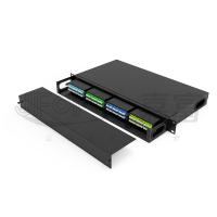 China 19 Inch 1U 96 Core 4 Pieces Module Box MPO Patch Panel ODF with Default Standard Wire Sequence LC Metal Rack Mounted for sale
