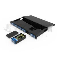 China 1U MPO-LC G657A1 144 Cores High Density Fiber Optic Patch Panel Cold Rolled Steel for sale