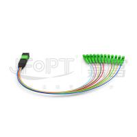 China MPO-LC 0.9mm 12-Core Breakout Cable Customized Length SM G657A1 Fiber Patch Cord for sale