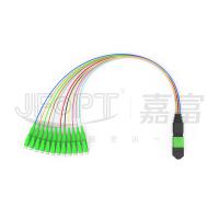 China MPO-LC 0.9mm 12-Core Breakout Cable Customized Length SM G657A1 Fiber Patch Cord for sale