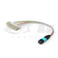 China SENKO MPO LC Breakout Cable Low Loss 850/1300nm 12 Fiber Fiber Optic Patch Cord for sale